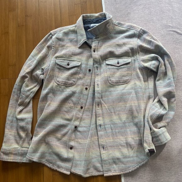 Outerknown | Jackets & Coats | Outknown Blanket Shacket Shirt Jacket Sunrise Mojave Stripe Xxl ...
